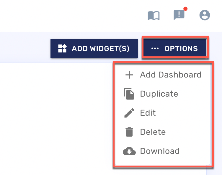 Adding, Modifying, or Downloading Report Dashboards